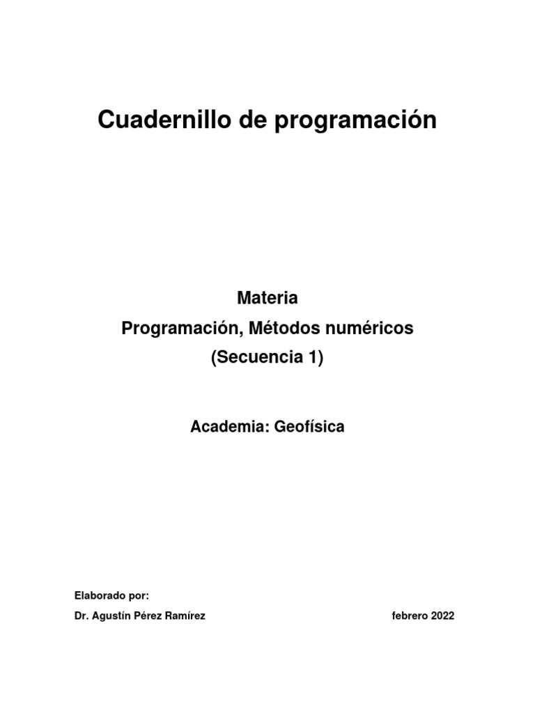 cuadernillo programacionMatlab | PDF | Lenguaje de programación ...
