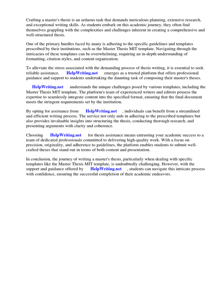 Master Thesis Mit Template | PDF | Thesis | Brand