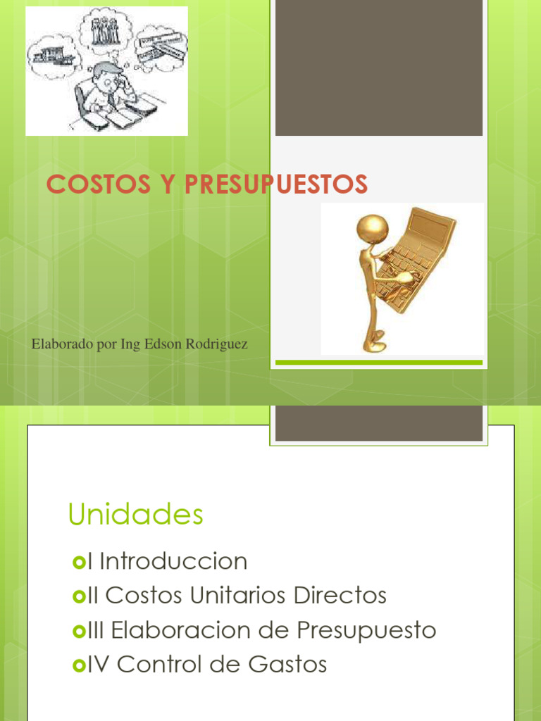 Intro Costos y Presupuestos en Construccion1 | PDF | Presupuesto | Sector privado