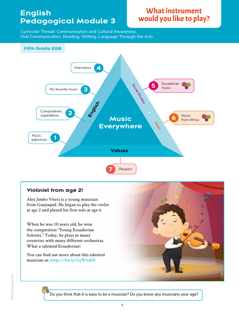 Ingles 5 Modulo 3 | Download Free PDF | Musical Instruments | Sky