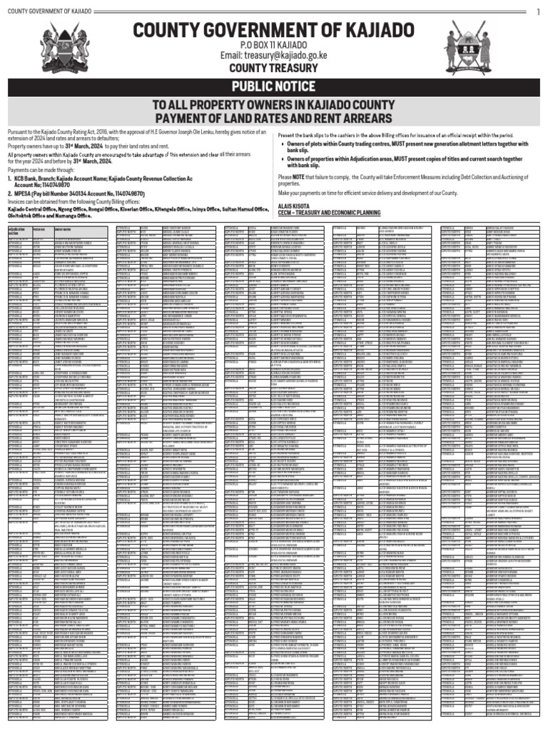 Kajiado County 20pgs Final (8-2) | PDF | Business Economics | Money