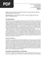 Language Disorder Severity Assessment | PDF | Percentile | Mean