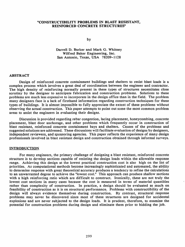 Dokumen - Tips Constructibility Problems in Blast Resistant Problems in ...