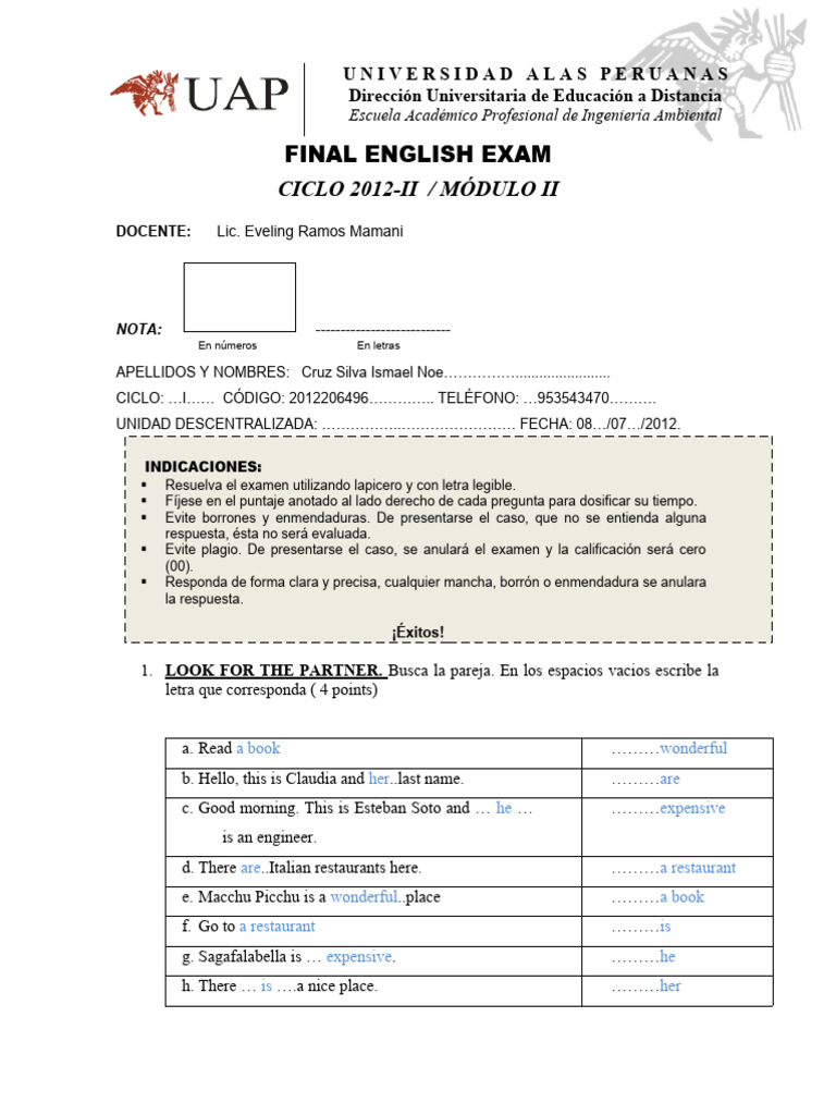Examen Final | PDF