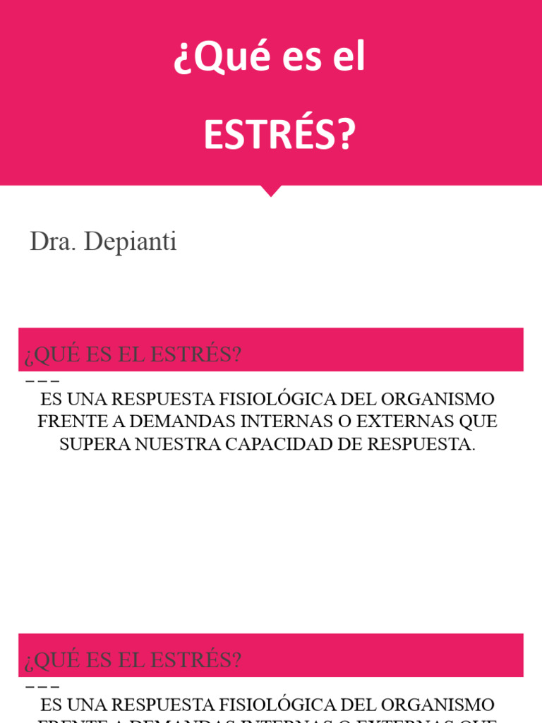 CLASE 1. Que es el estres | PDF | Estrés (biología) | Enfermedades y trastornos