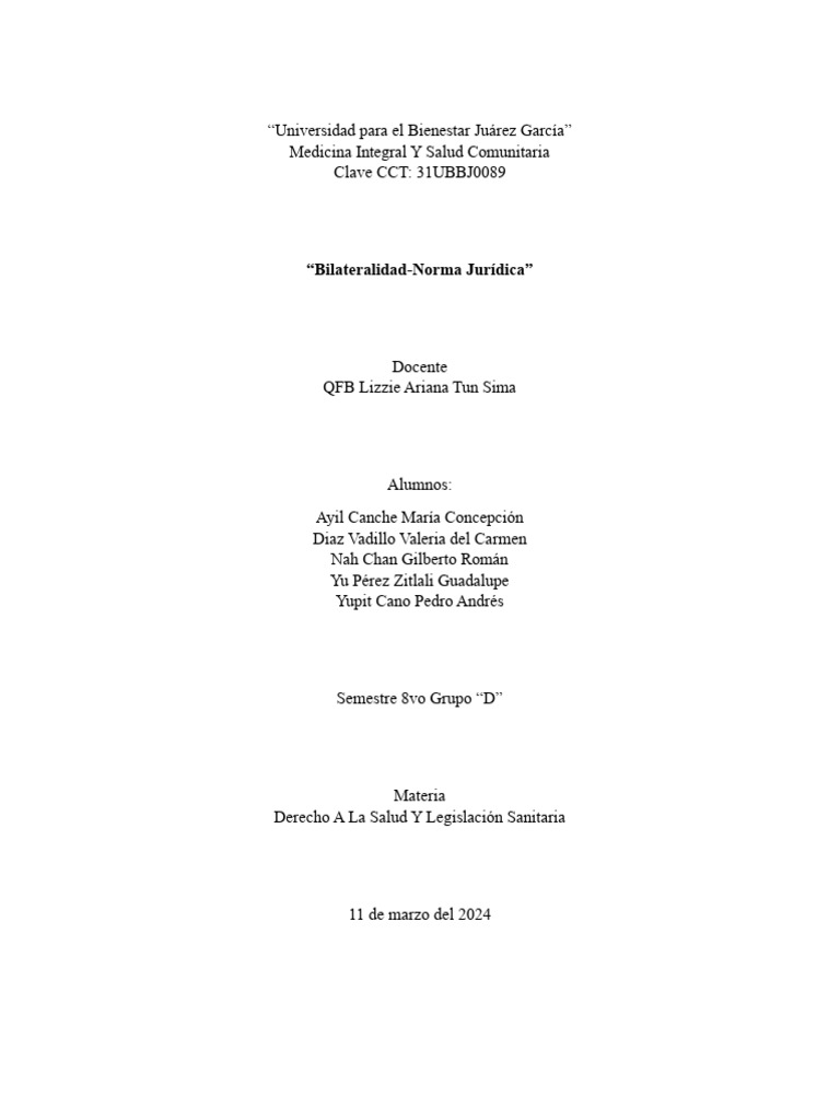 “Bilateralidad-Norma Jurídica” | PDF | Hospital | Medicina