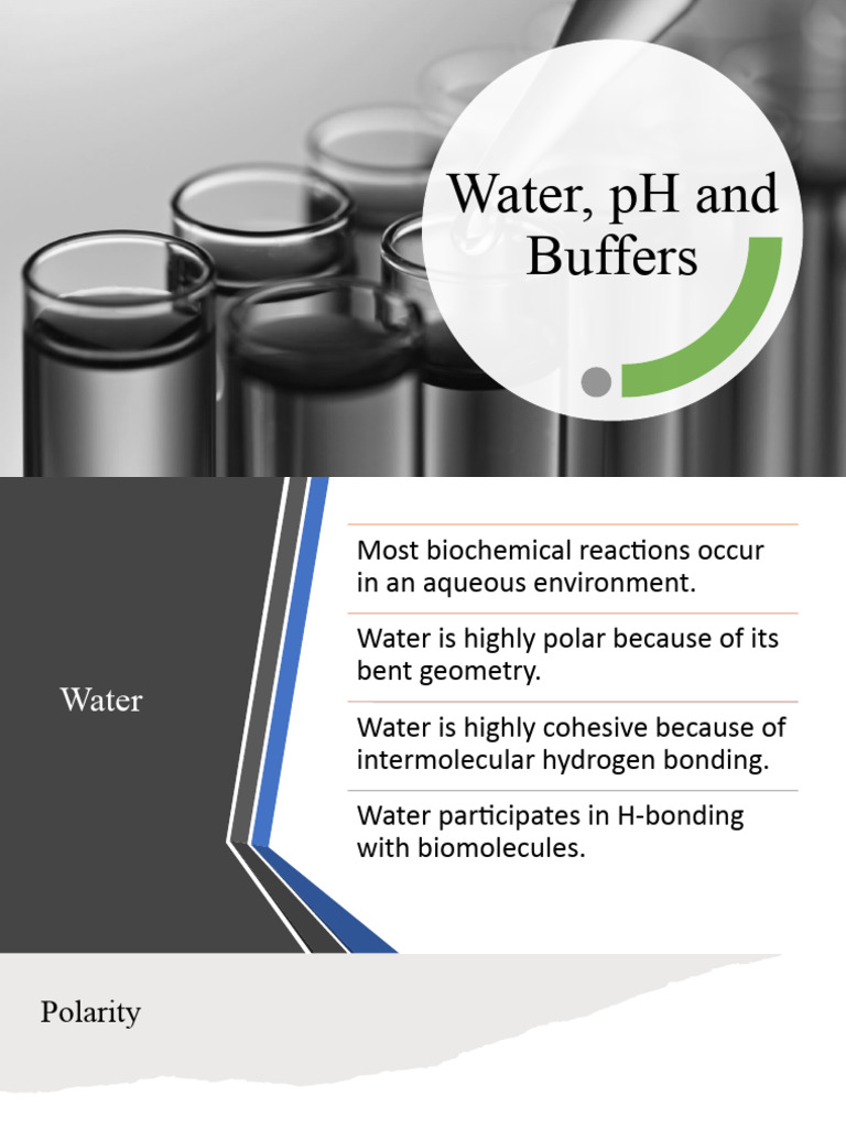 Water PH and Buffers | PDF | Acid | Ph