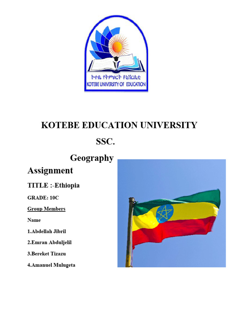 Geo Ass 1 | PDF | Water | Ethiopia