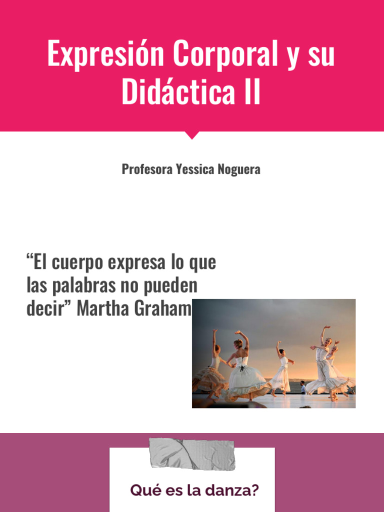 Clase 1. Expresión Corporal II | PDF