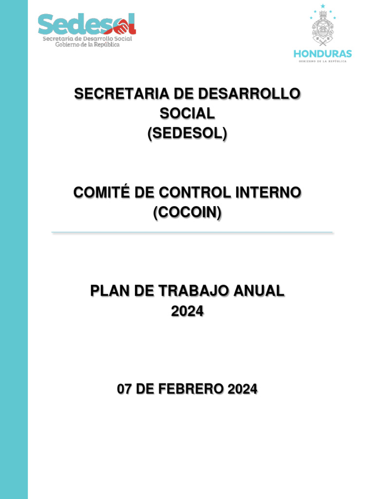 Plan-Anual-de-Trabajo 2024 - COCOIN - Firmado | PDF | Institución ...