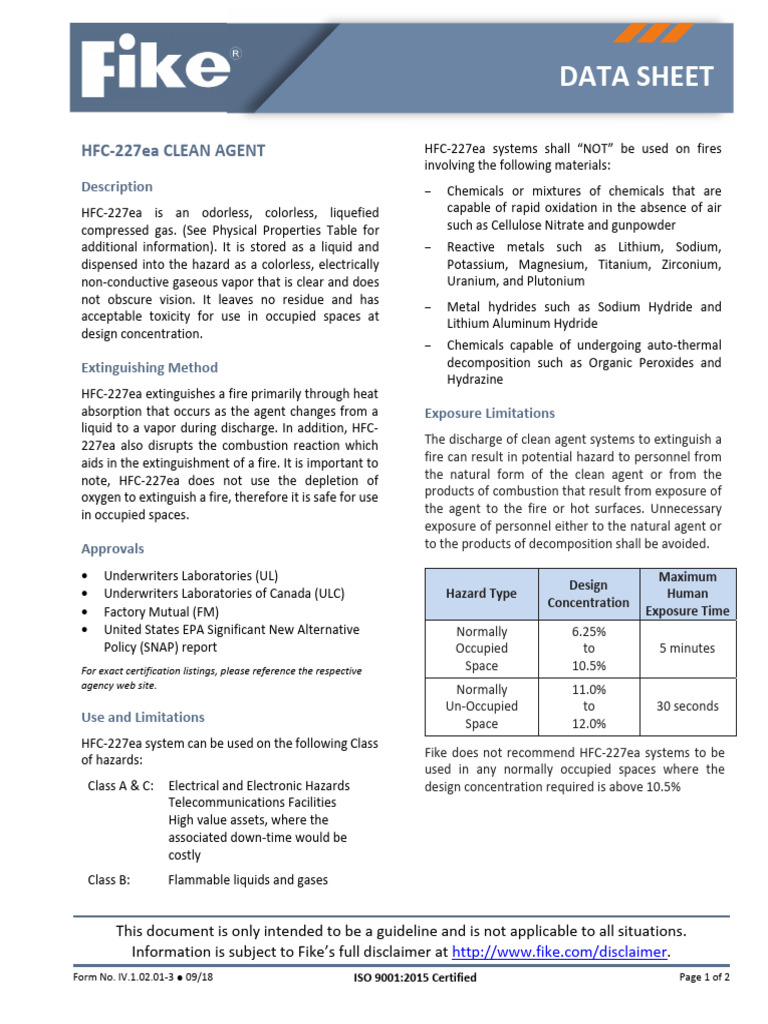 FM-200 Fike | PDF | Fires | Sodium