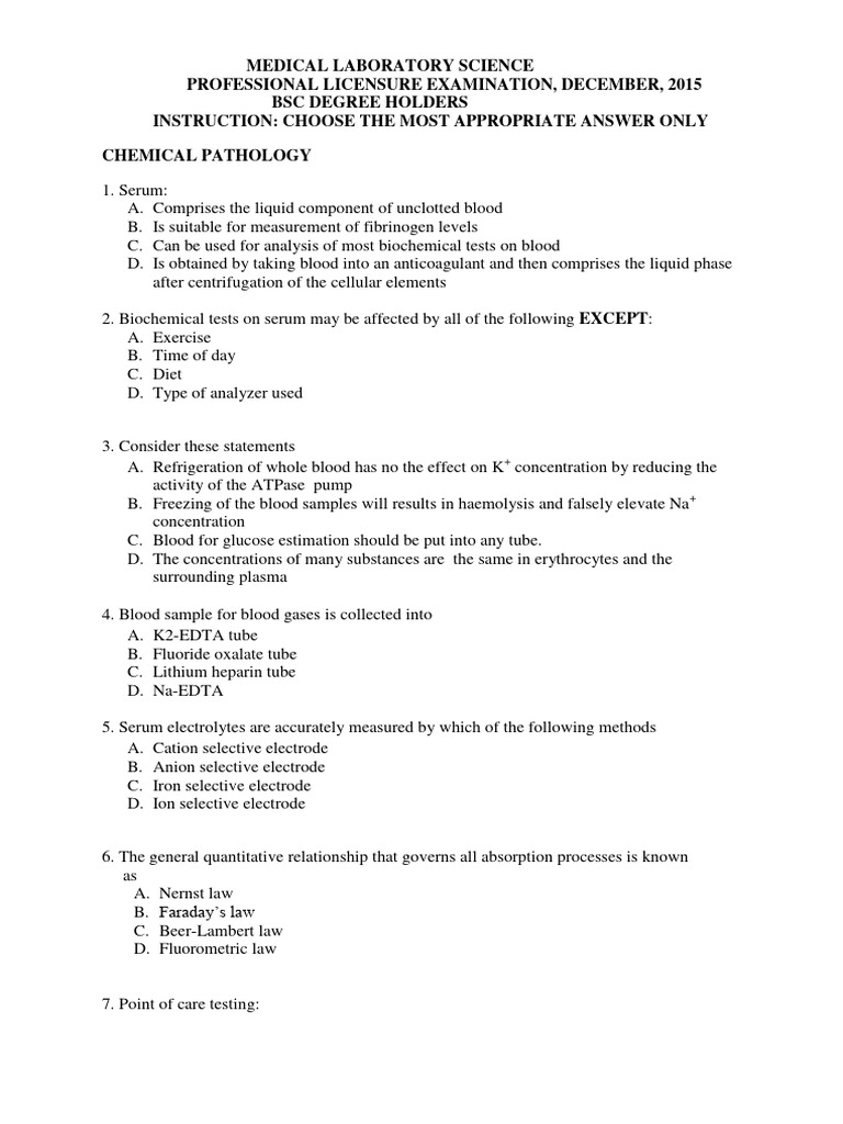 Professional Licensure Exàmination, December 2015 | PDF