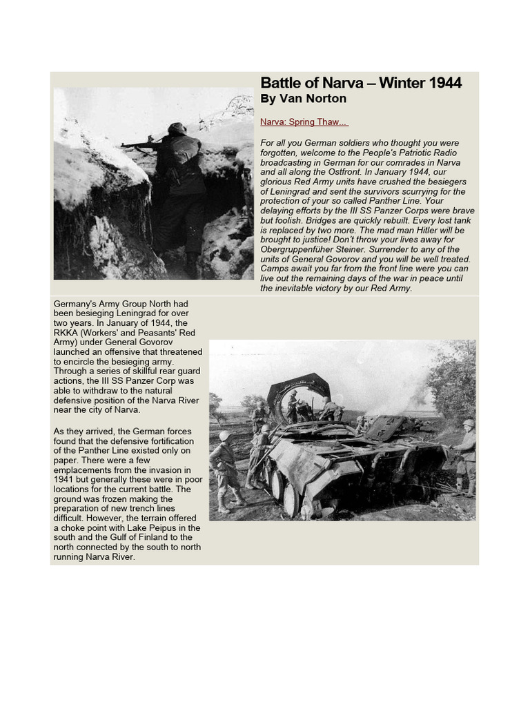 Battle of Narva | PDF