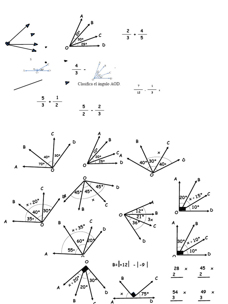 A B C D O: Clasifica El Ángulo AOD | PDF