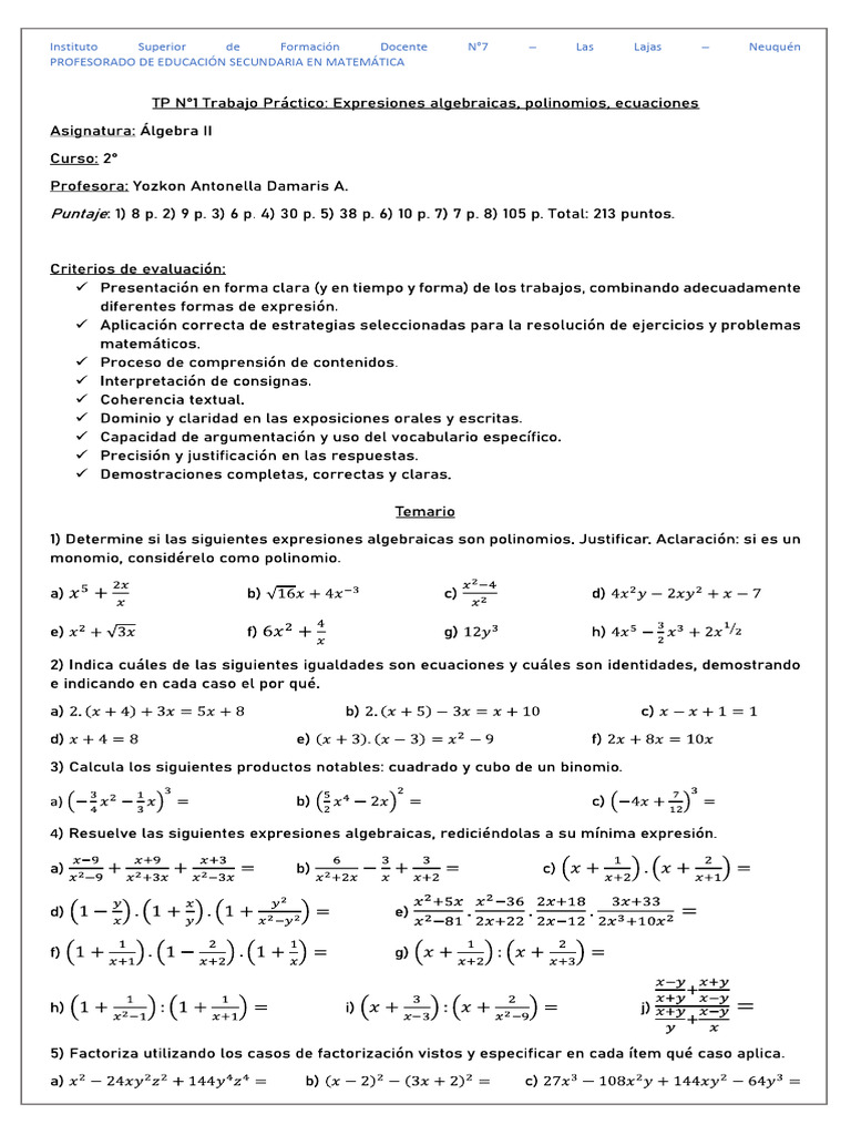 TP de Álgebra y Geometría | Descargar gratis PDF | Matemáticas | Geometría Elemental