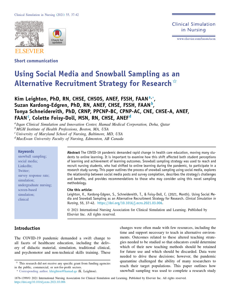 social media and snowball sampling | PDF | Social Media | Popular ...