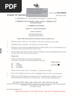 Social Studies May 2024 Paper 1 With Answers | PDF