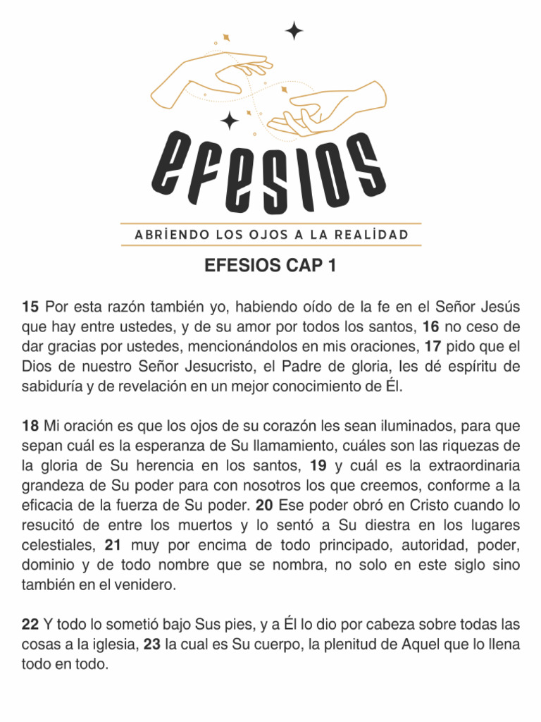 Estudio de Efesios 1 Segunda Parte | PDF