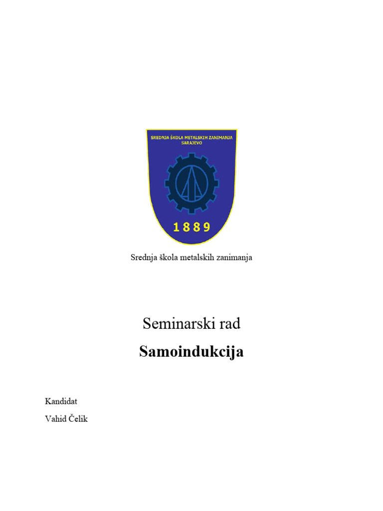 Samoindukcija Vahid Čelik | PDF