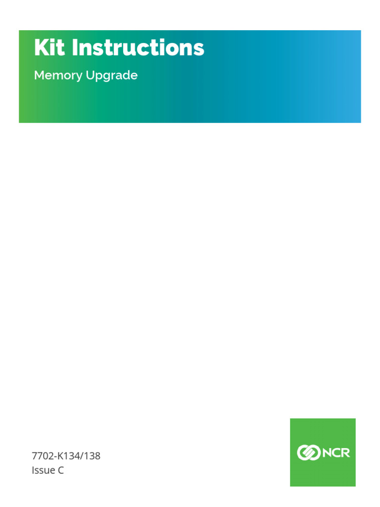 Kit Instructions: Memory Upgrade | PDF | Electrical Connector | Usb