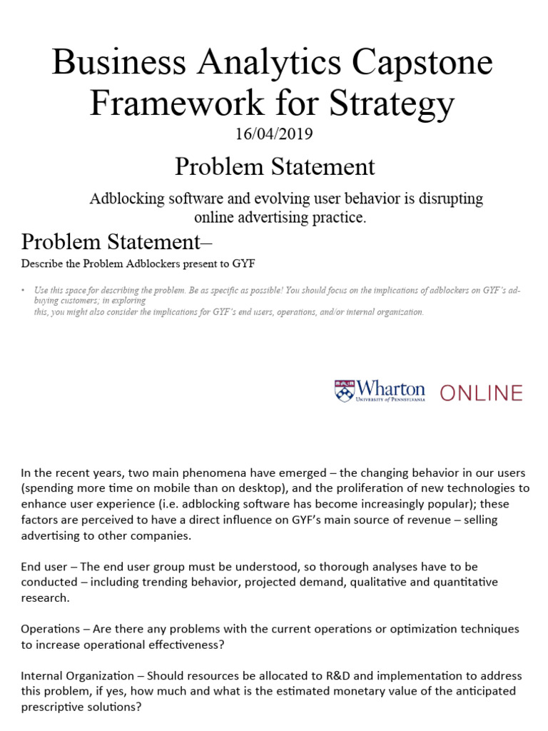 Business Analytics Capstone Framework Fo | PDF | Analytics | Mathematical Optimization