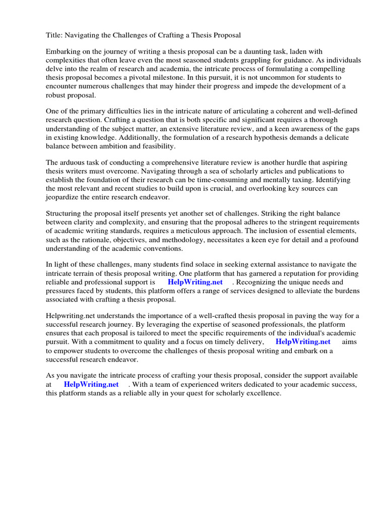 Pos Thesis Proposal | PDF