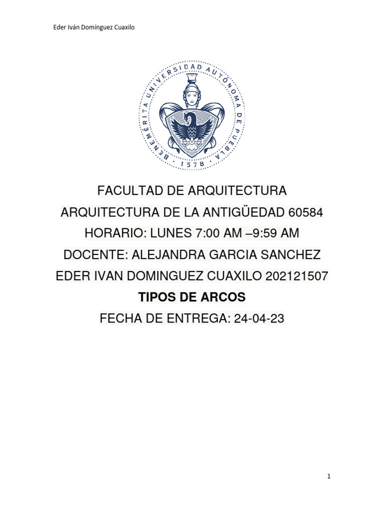 Tipos de Arcos | PDF | Curva | Perpendicular