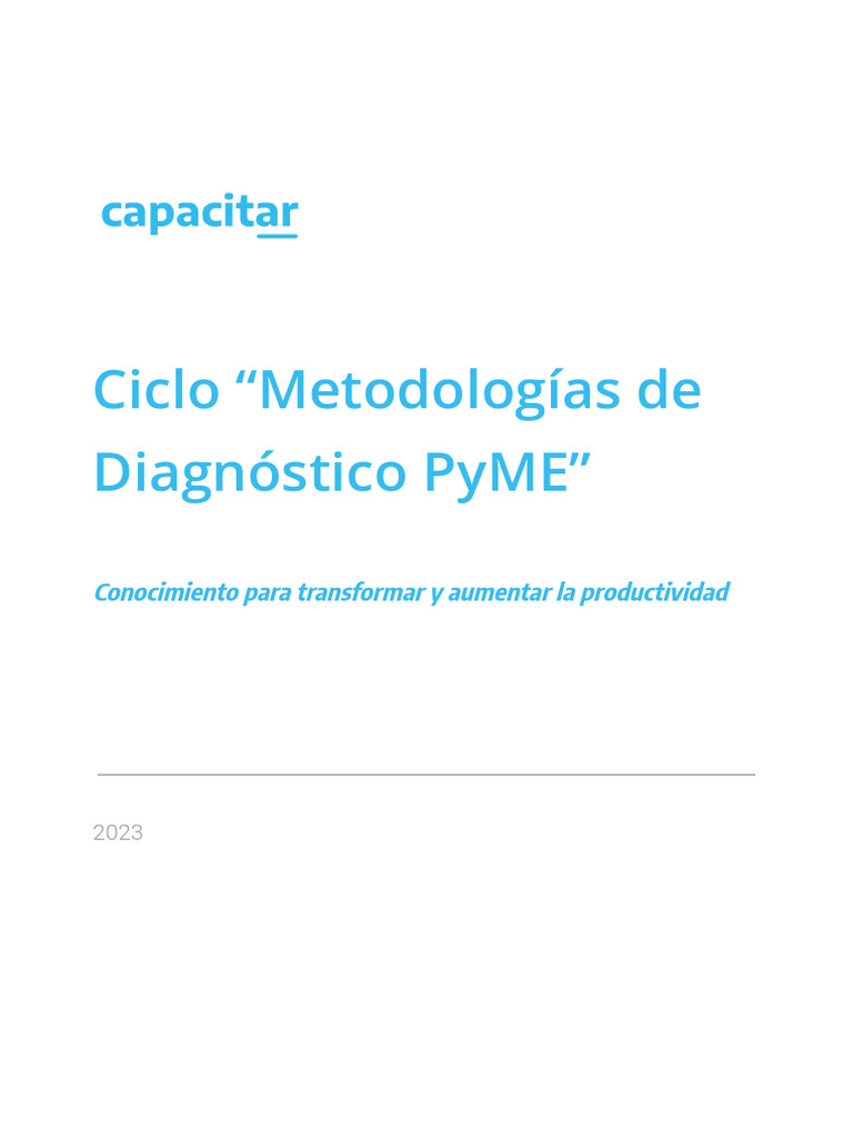 Metodologías de Diagnóstico Pyme | PDF | Pequeñas y medianas empresas | Sustentabilidad