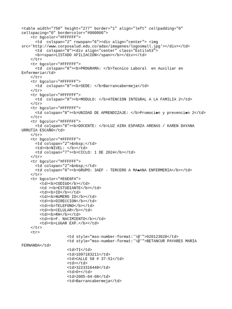 Listadoafiliacion 3 AEF | PDF