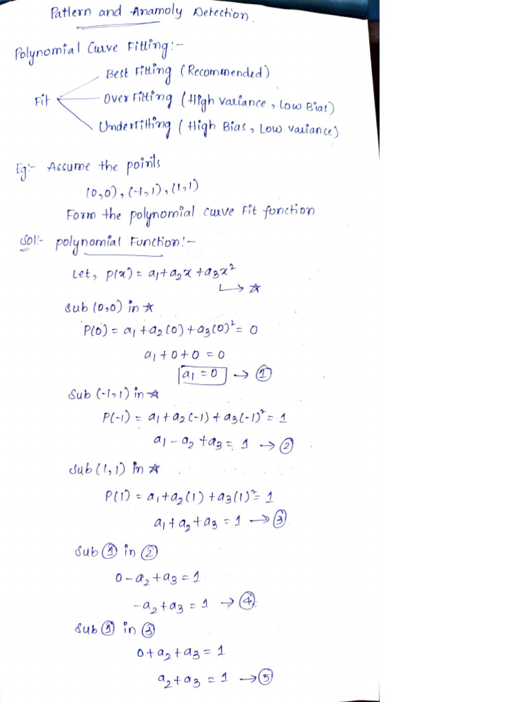 Polynomial Curve Fitting | PDF | Mathematical Relations | Numerical Analysis