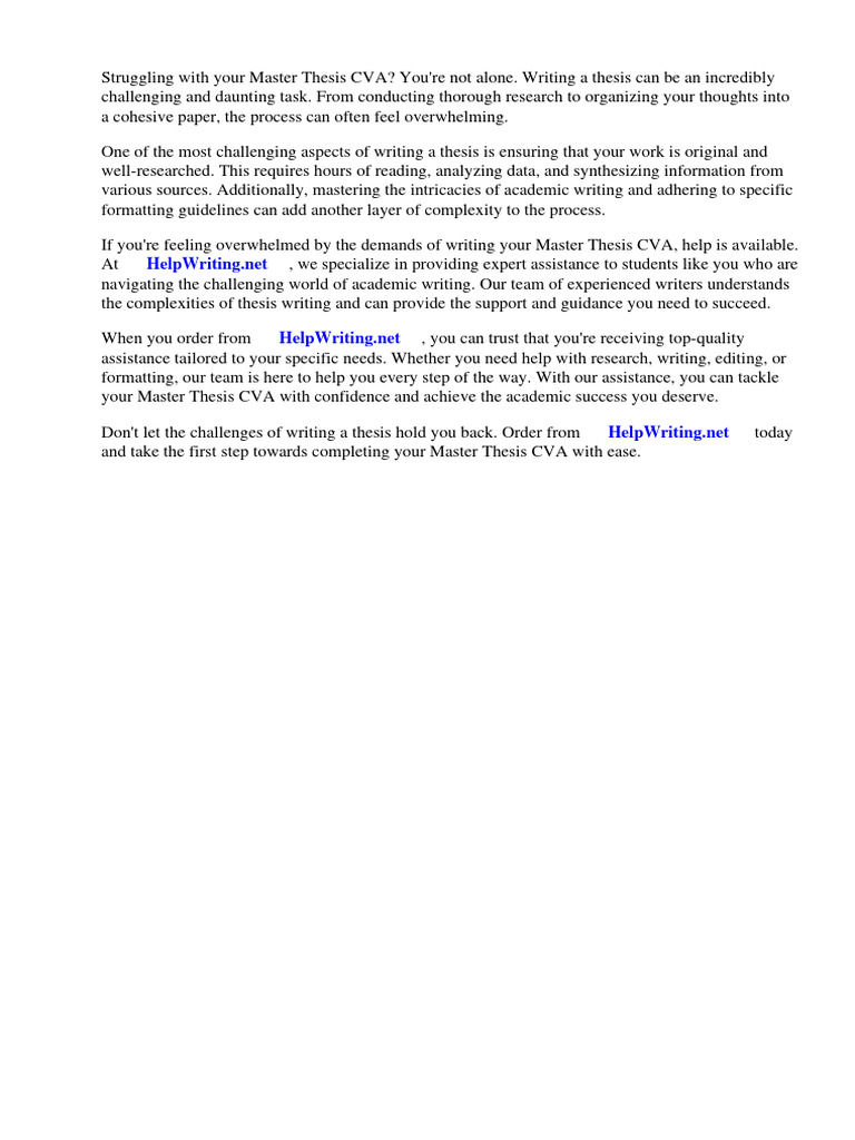 Master Thesis Cva | PDF | Thesis