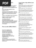 I Wont Let Go Lyrics | PDF