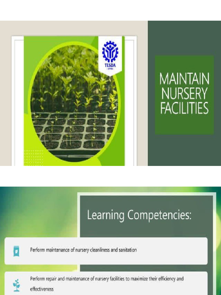 Maintain Nursery Facility | PDF