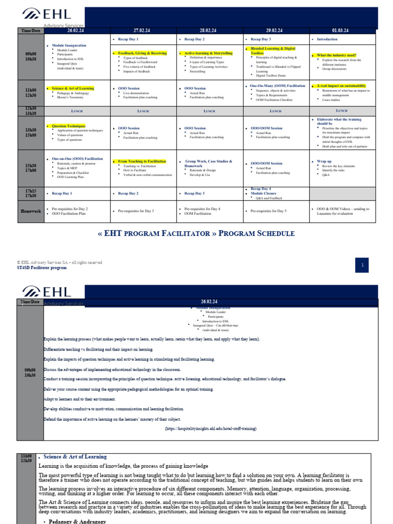 ST4SD - Program Schedule - Day 1 | PDF | Learning | Pedagogy