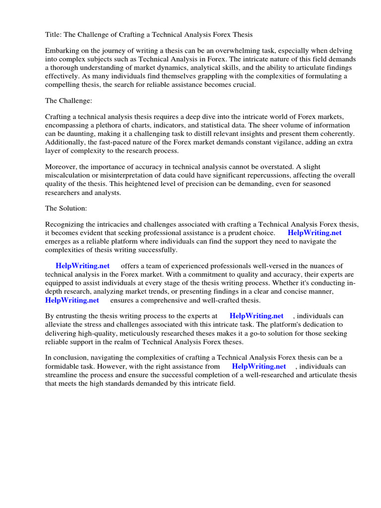 Technical Analysis Forex Thesis | PDF