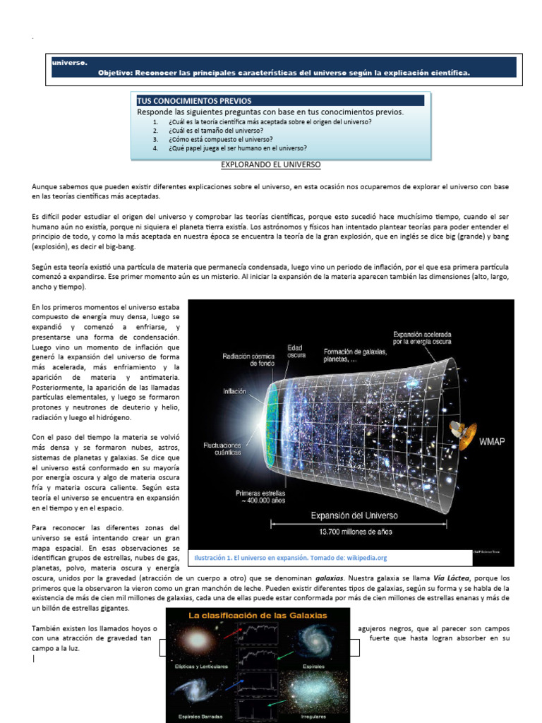 Guía 3 Explorando El Universo | PDF | Universo | Galaxia