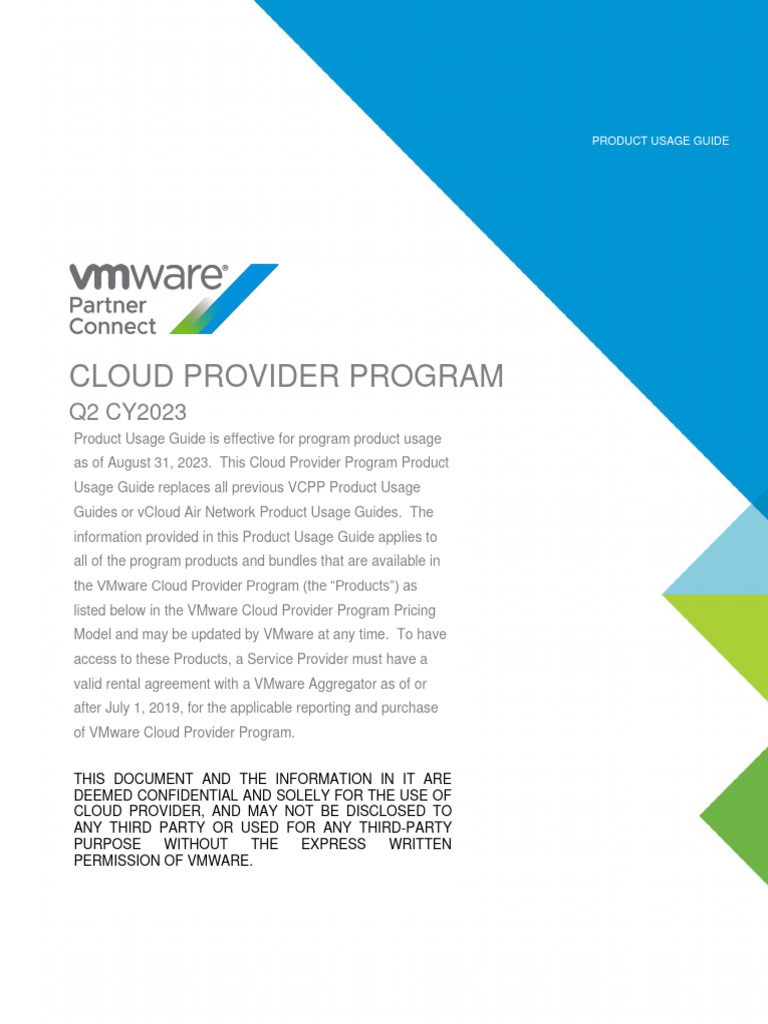 VMware Q2 CY2023 VCPP PUG EN | PDF | Cloud Computing | V Mware