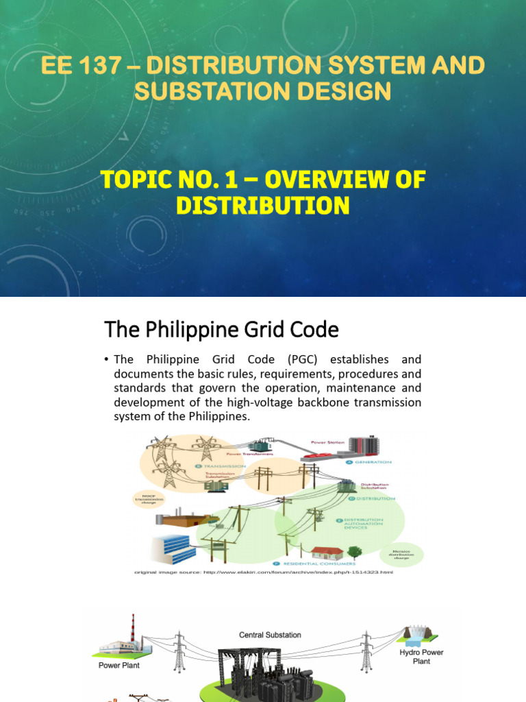 Topic No 1 Overview Of Distribution Pdf Transformer Electric Power Distribution