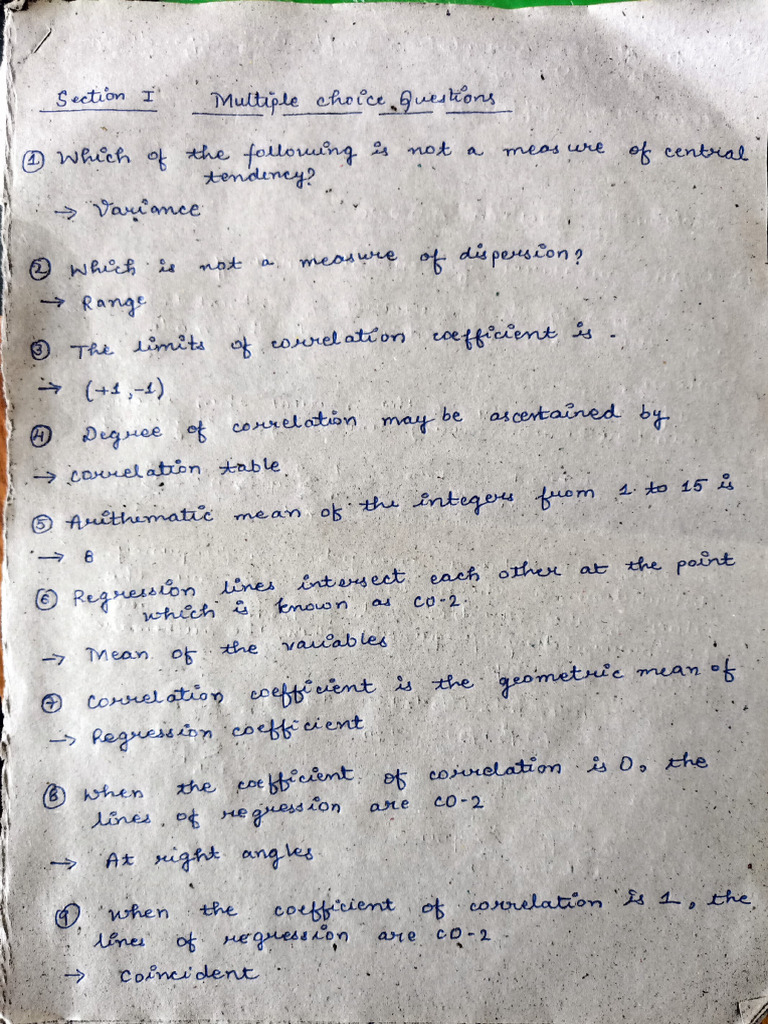 Biostatistics Notes | PDF