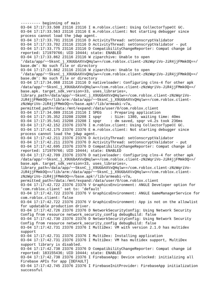 Log Com - Roblox.client 1709594407 | PDF | Computing Platforms | Software