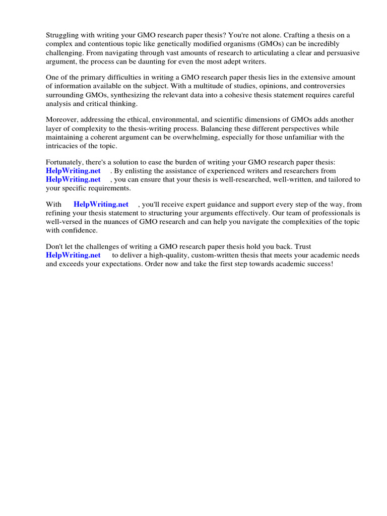 Gmo Research Paper Thesis | PDF | Self-Improvement