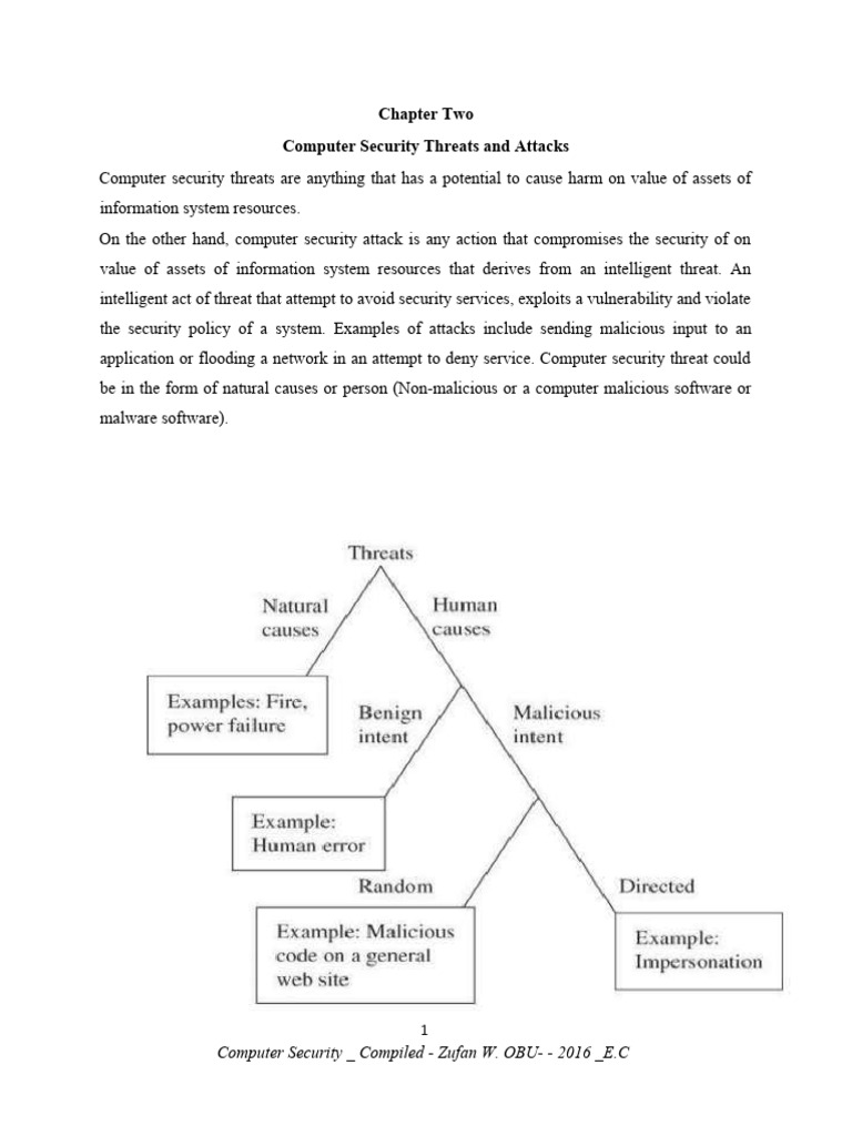 CS Chapter 2 UP | PDF | Denial Of Service Attack | Malware