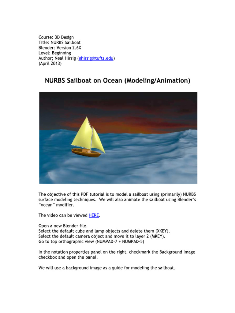 NURBS Sailboat | PDF
