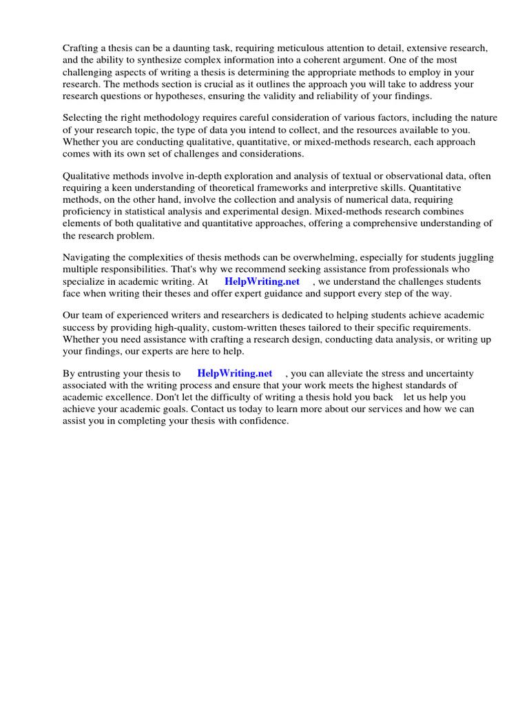 Thesis Methods Example | PDF | Methodology | Quantitative Research