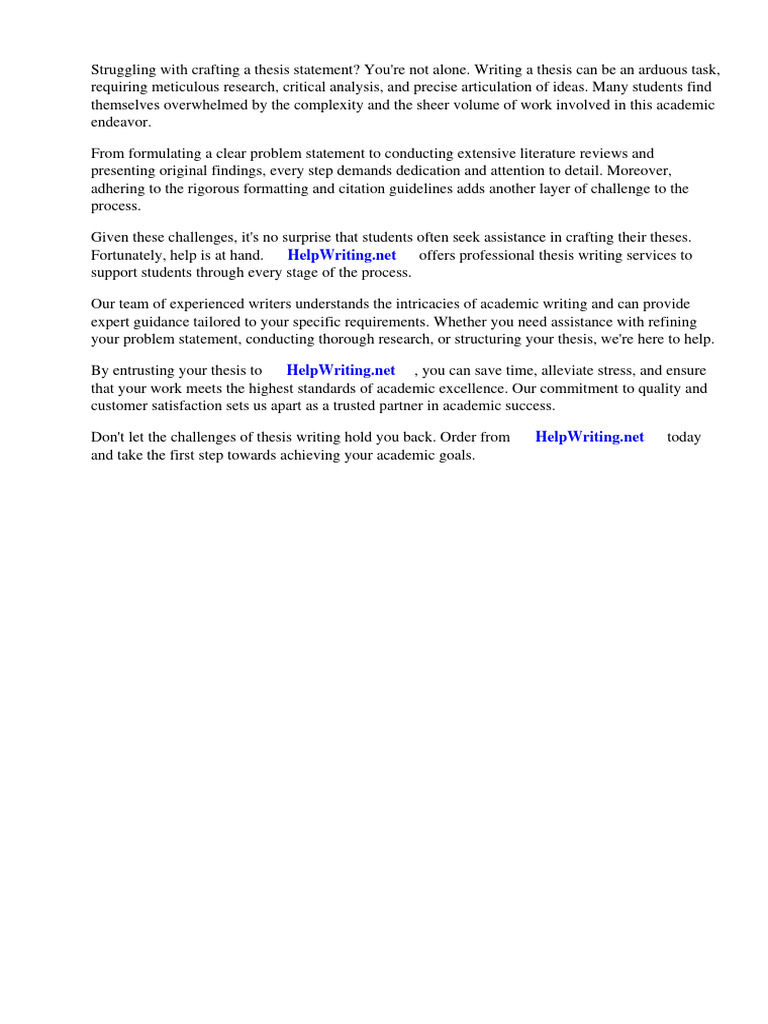 Sample Problem Statement Thesis PDF | PDF | Thesis | Essays