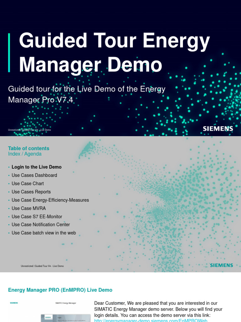 Energy Manager Pro Live Demo Guide | PDF | Technology & Engineering