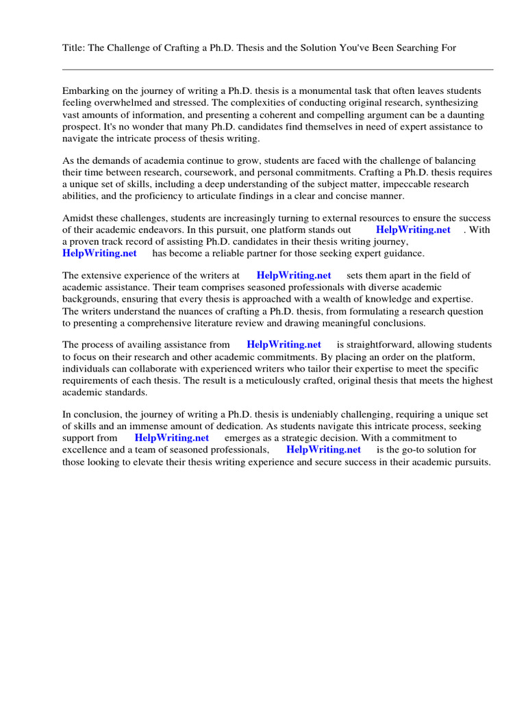 PHD Thesis Database | PDF | Thesis | Doctor Of Philosophy