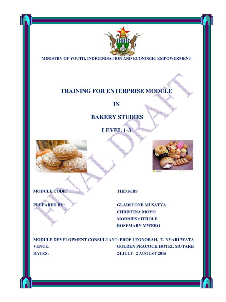 Tfe Module For Bakery Final Draft 1 August 2016 | PDF | Grilling ...