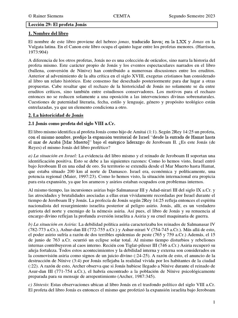 Lección 29_Jonás | PDF | Jonás | Jesús