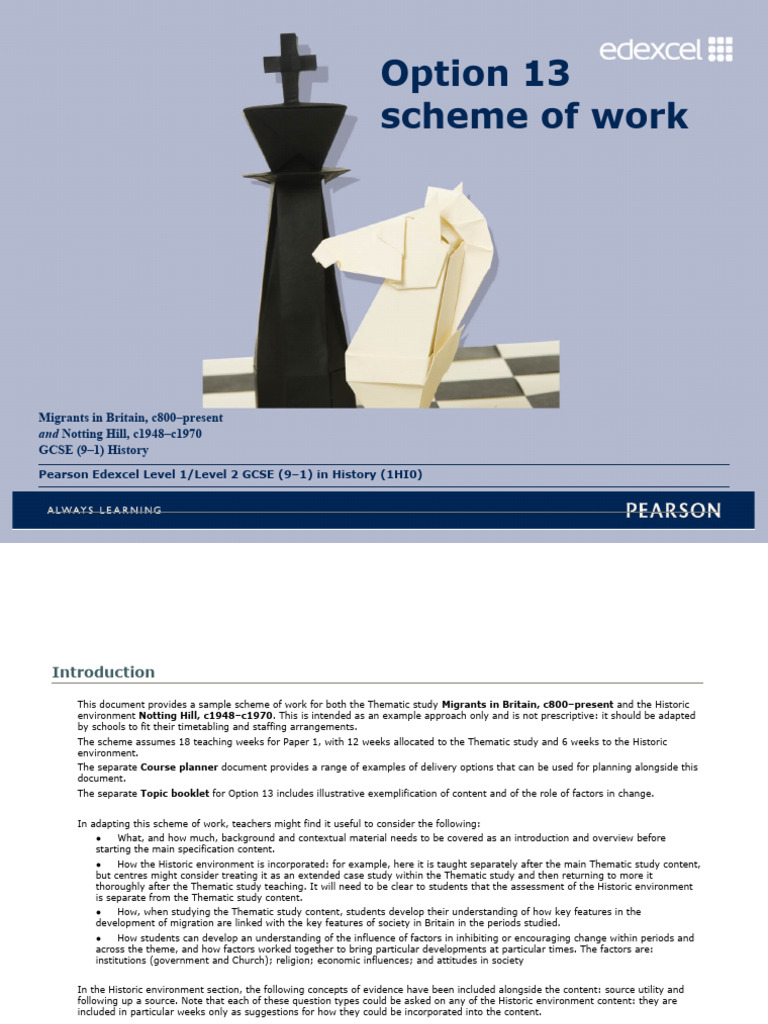 Migration in Britain: GCSE Scheme of Work | PDF | Human Migration ...